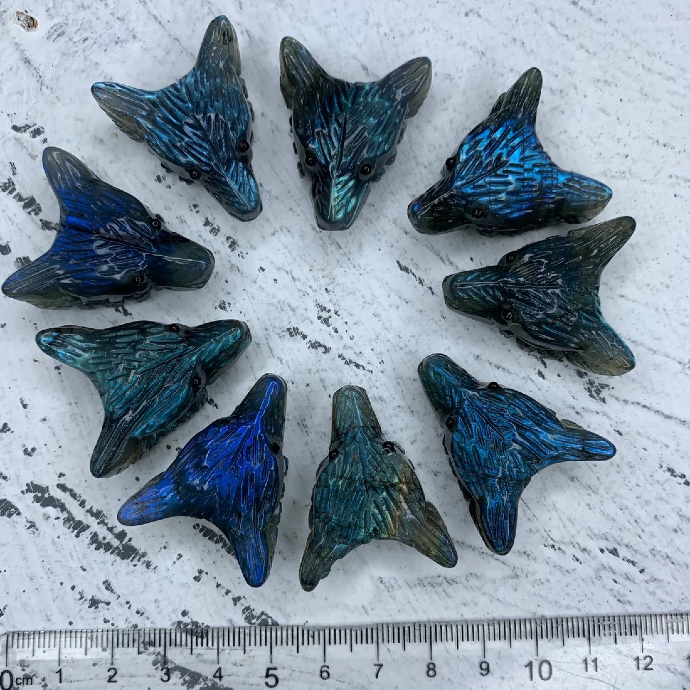 Labradorite Hand Carved Fox Head Animal Head Pendant Fox - Etsy
