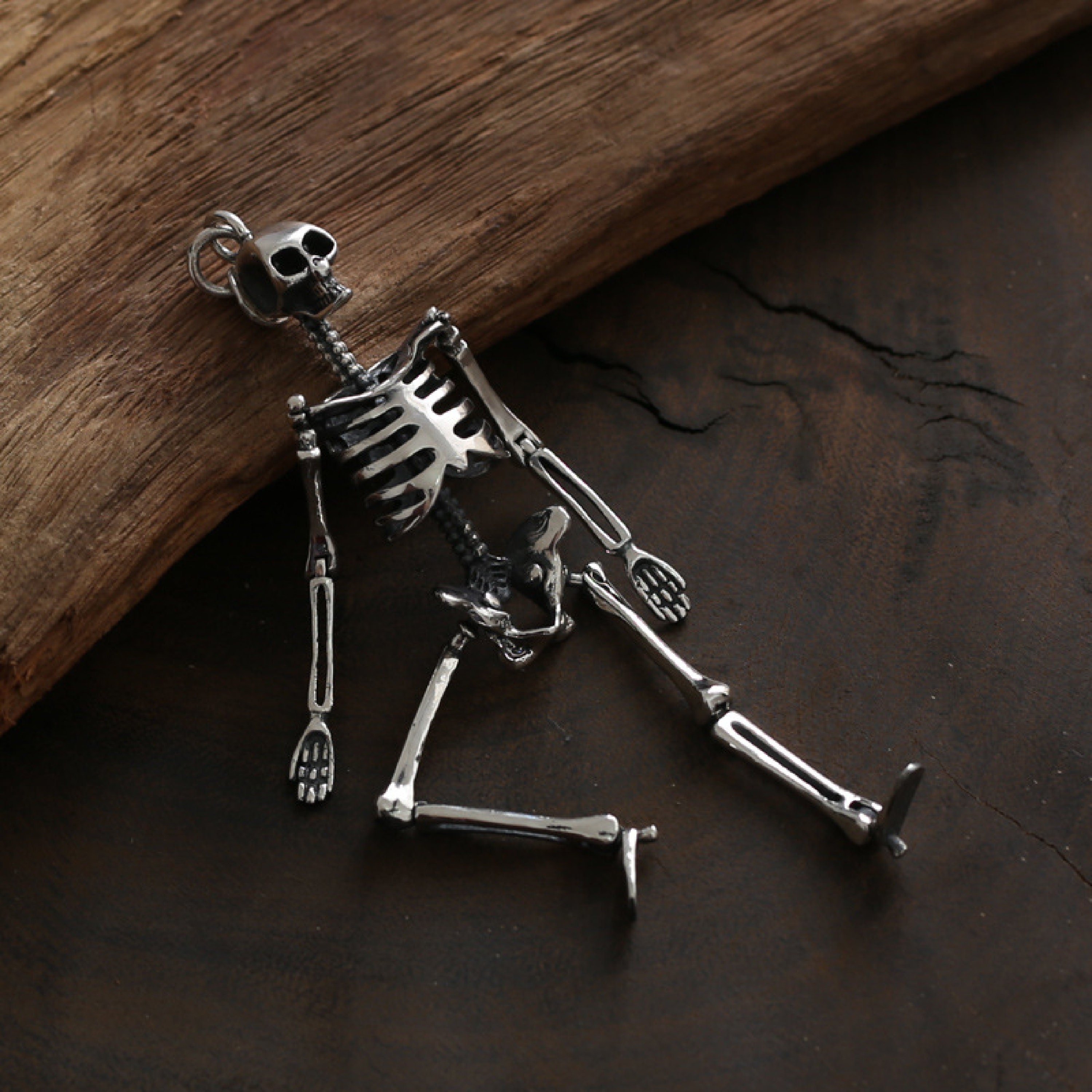 925 Silver Skull Body 1PC, Handmade 925 Sterling Silver Human Skeleton ...
