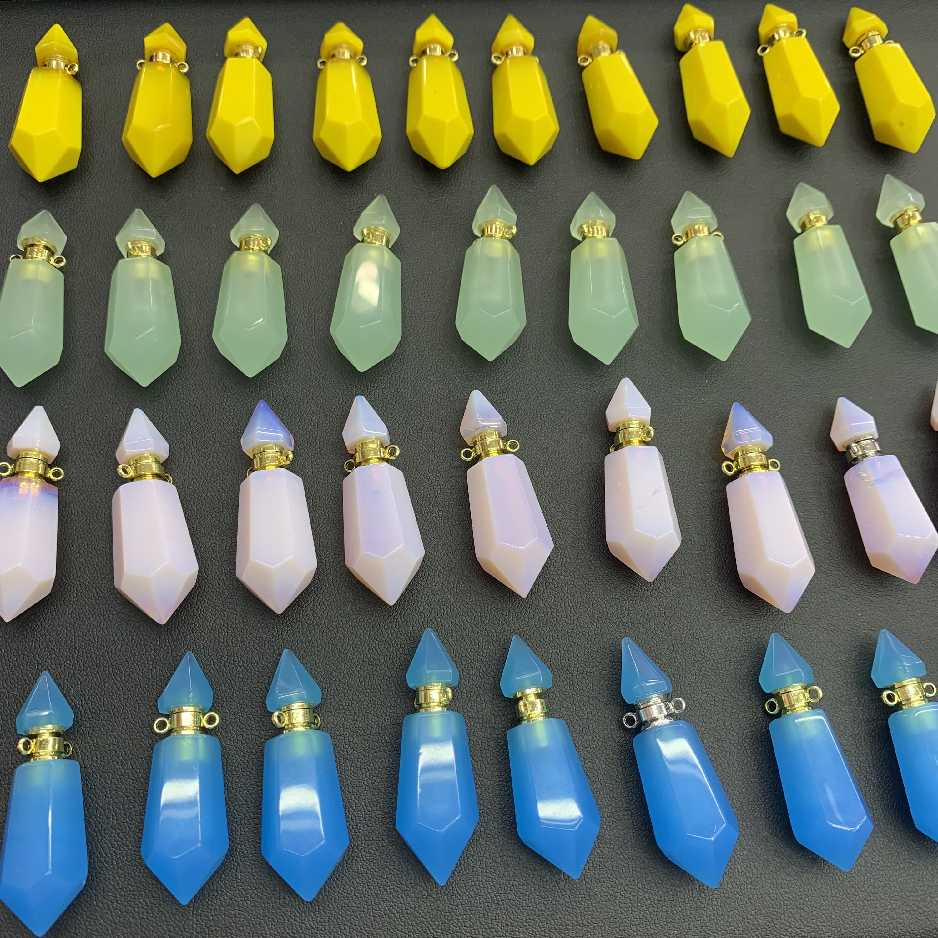 Double Point Perfume Bottle Pendant Handmade, Essential Oil Pendant ...