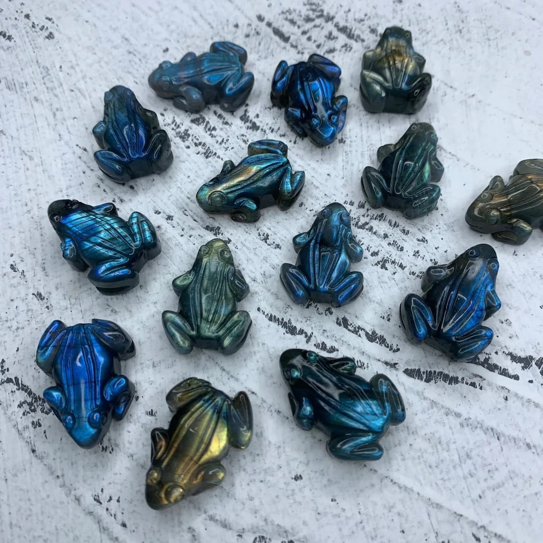 Labradorite Carved Frog Gemstone Pendant 1PC Labradorite Carved,healing ...