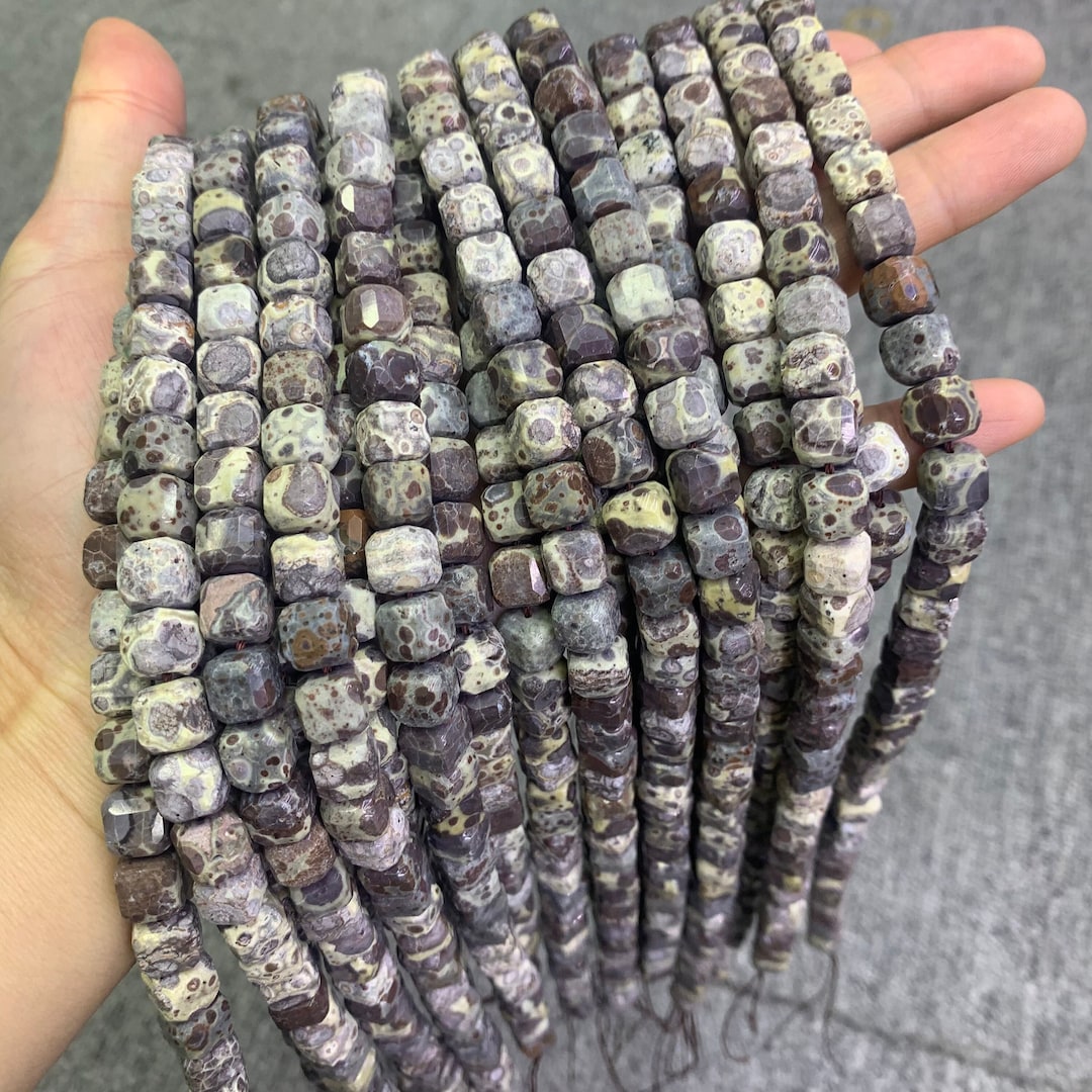 Natural Ocean Jasper Cube Beads, Ocean Agate Beads Jasper 10mm Ocean ...