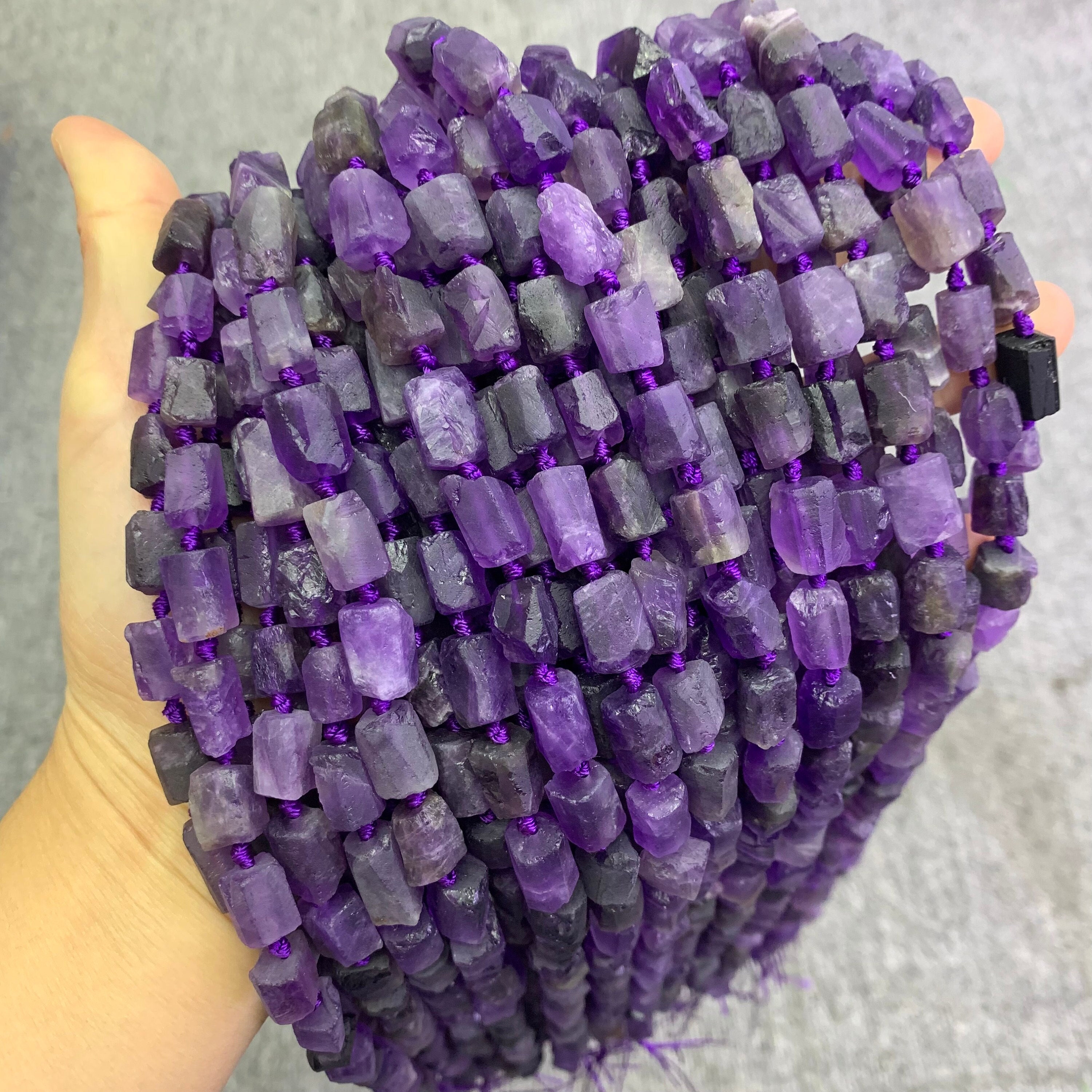 Natural Raw Amethyst Rough Stone Rock Amethyst Pendant Charm Supplies ...