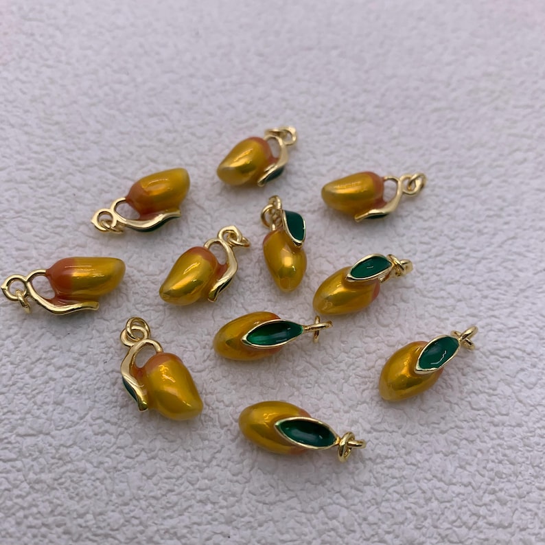 Enamel Mango Pendant Mango Shape DIY Necklace Gifts for Women - Etsy