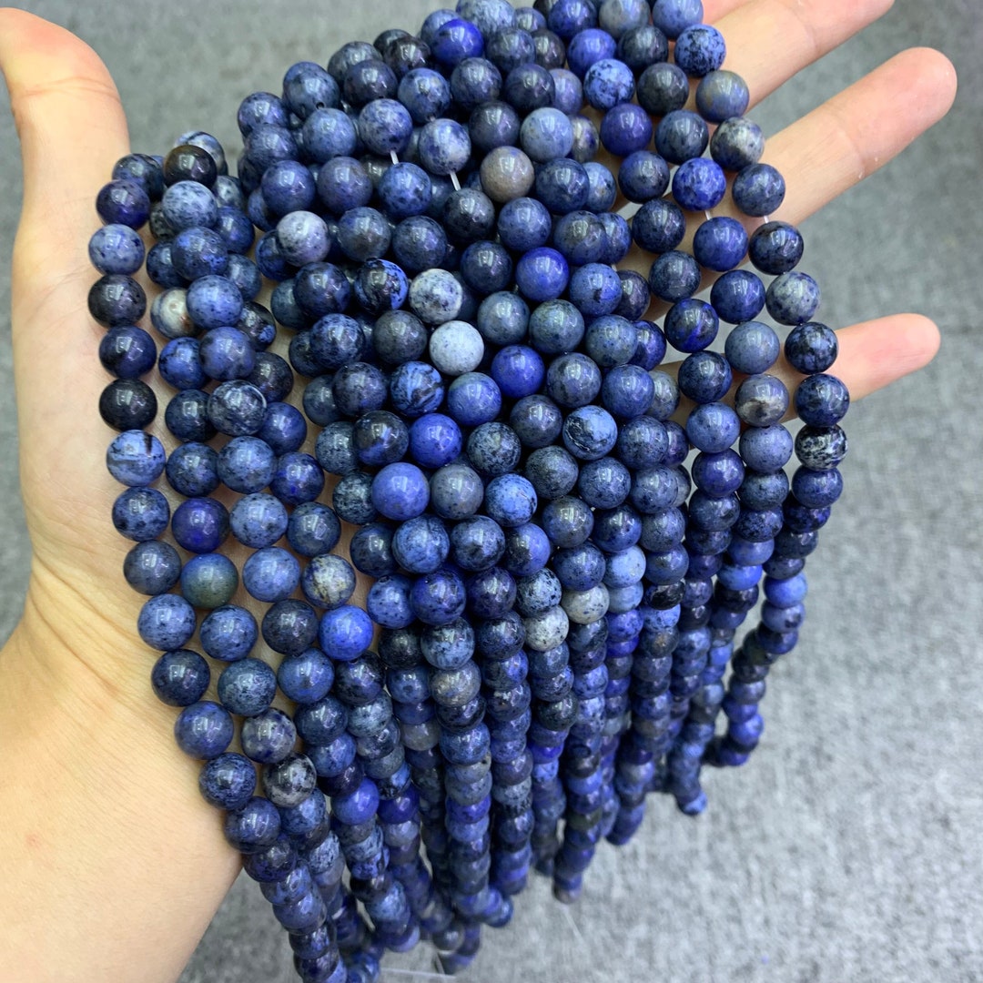 Natural Dumortierite Beads 6mm 8mm 10mm Beads Gemstone Round Loose Blue ...