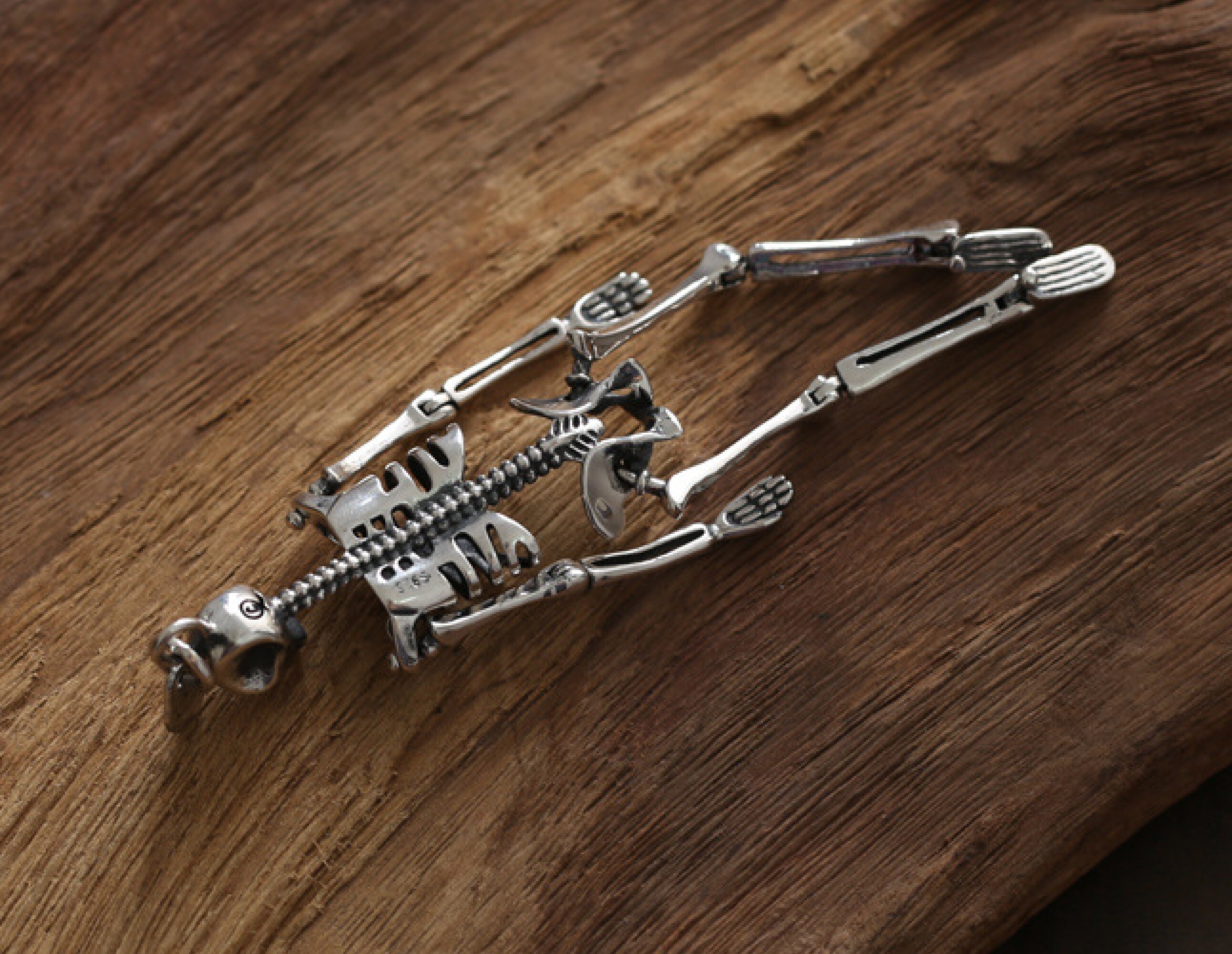 925 Silver Skull Body 1PC, Handmade 925 Sterling Silver Human Skeleton ...