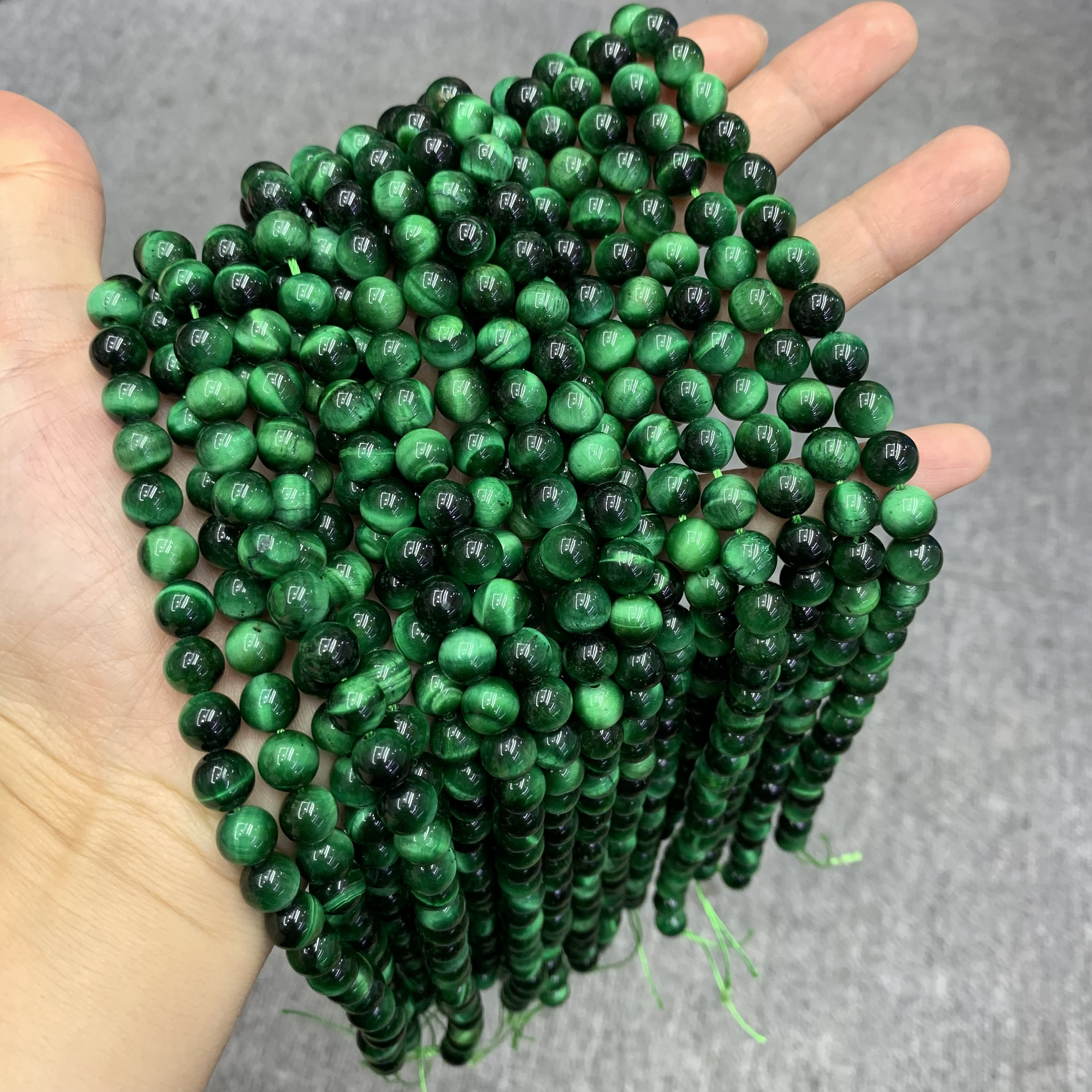 Natural Green Tiger Eyes Bead 6mm 8mm 10mm Tiger Eye Gemstone Round ...
