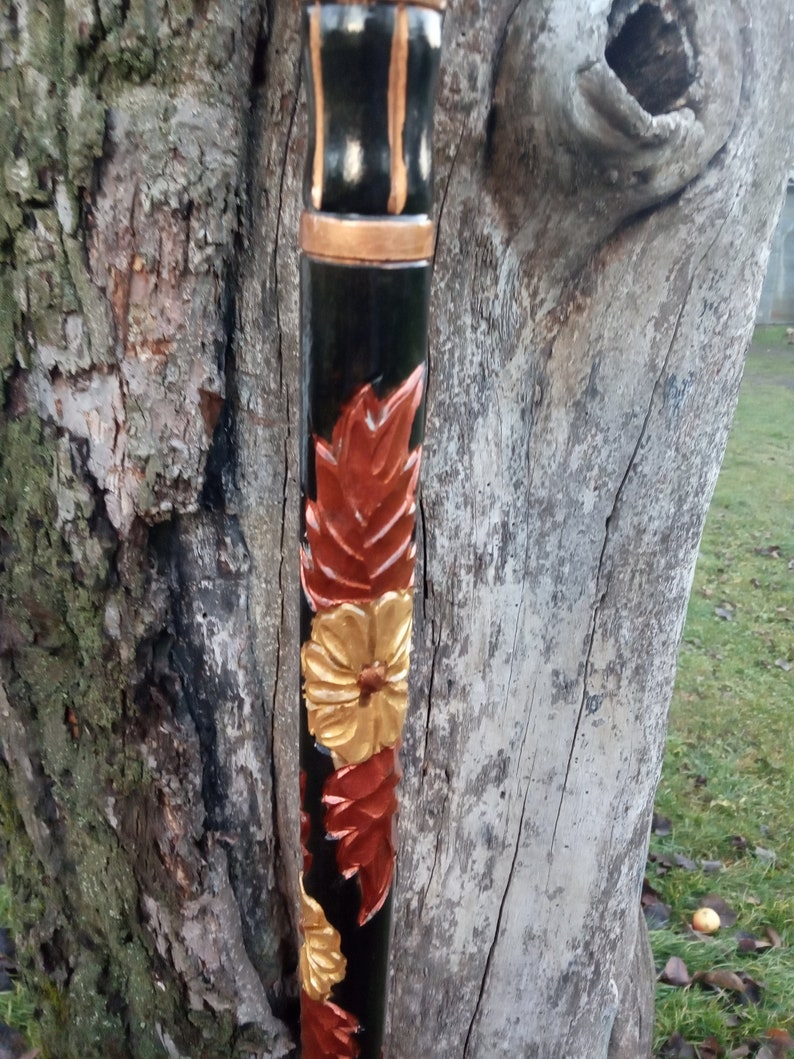 Wooden Cane Ram Carved Handle and Staff Wood Walking Stick | Etsy