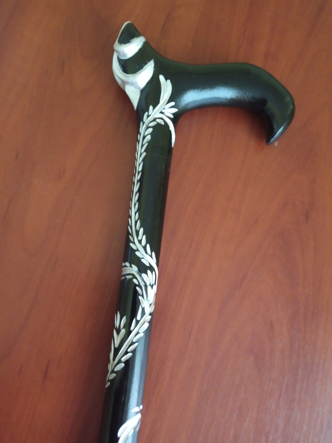 Walking Stick for Women Wooden Cane Hand Carved Handle and Staff ...