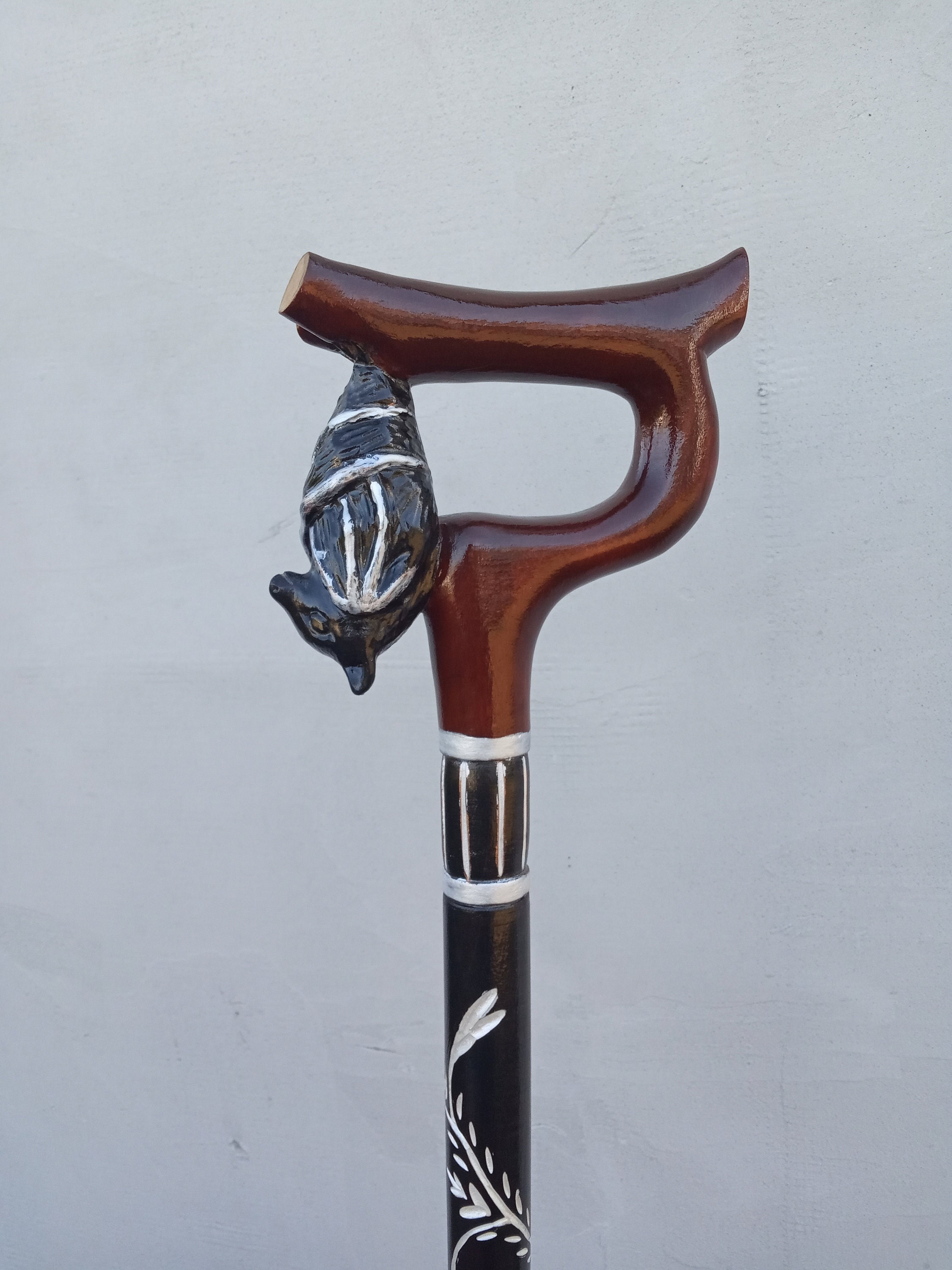 Light Comfortable Wood Bat-cane - Etsy