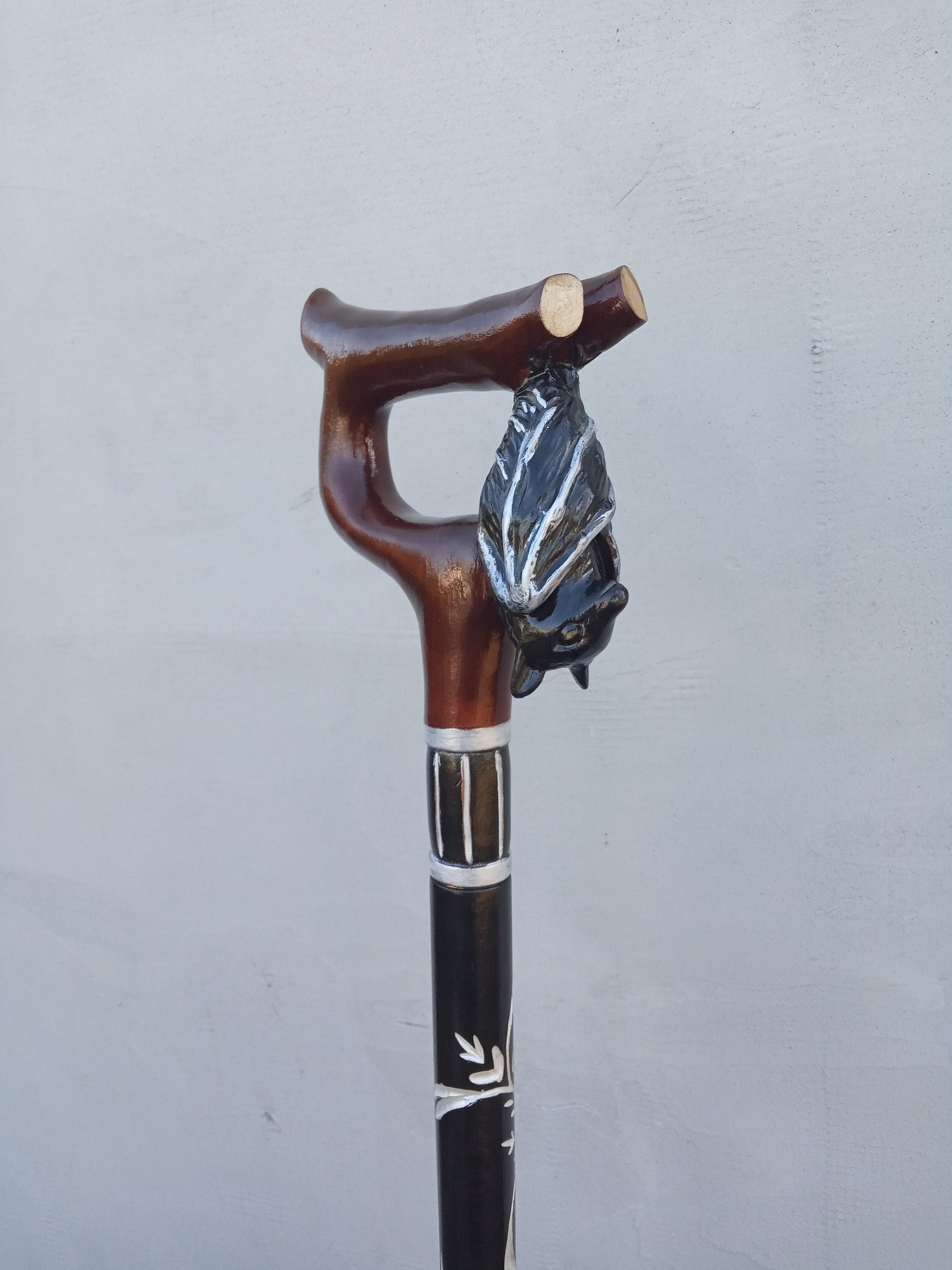 Light Comfortable Wood Bat-cane - Etsy