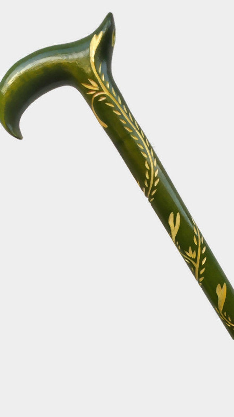 Olive Wooden Cane for Women Carved Handle and Staff Wood - Etsy
