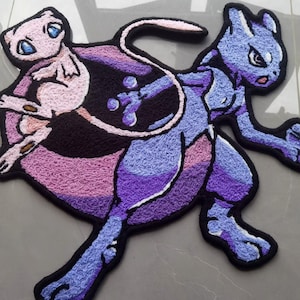 Mewtwo Rug,mew Knitting Handmade Non-slip Area Rug Home Decor - Etsy