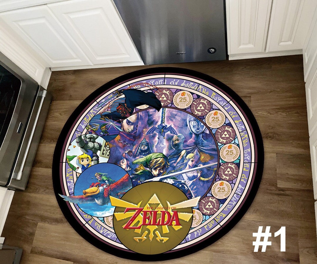 The Legend of Zelda Rug, Zelda Logo Handmade Non-slip Area Rug Home ...