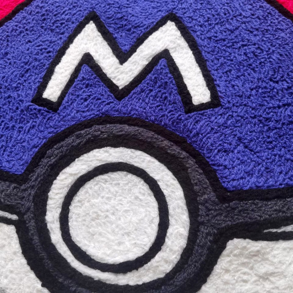 Poké Ball Rug,great Ball Master Ball Knitting Handmade Non-slip Area ...
