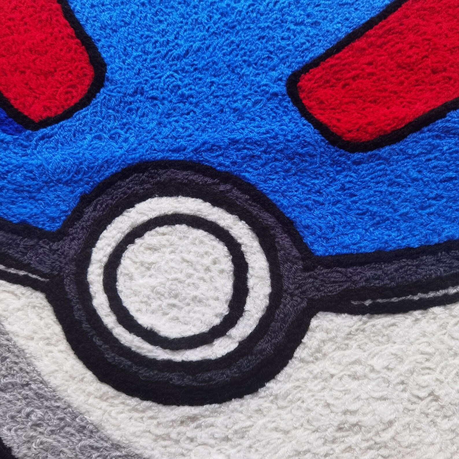 Poké Ball Rug,great Ball Master Ball Knitting Handmade Non-slip Area ...