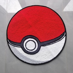 Poké Ball Rug,great Ball Master Ball Knitting Handmade Non-slip Area ...