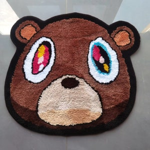 Kanye West Dropout Bear Tufted Rug Acrylic Handmade Non-slip Area Rug ...