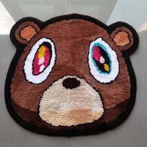 Kanye West Dropout Bear Tufted Rug Acrylic Handmade Non-slip Area Rug ...