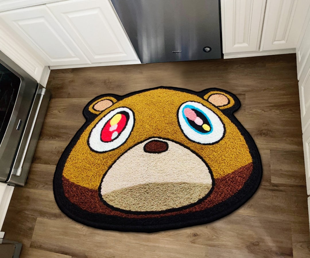Kanye West Dropout Bear Rug,knitting Handmade Non-slip Area Rug Home ...