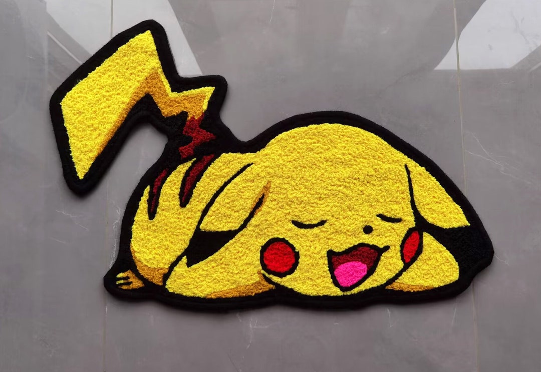Pikachu Rug,knitting Handmade Non-slip Area Rug Home Decor - Etsy