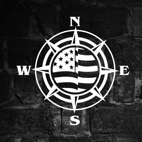 Compass Decal - Etsy