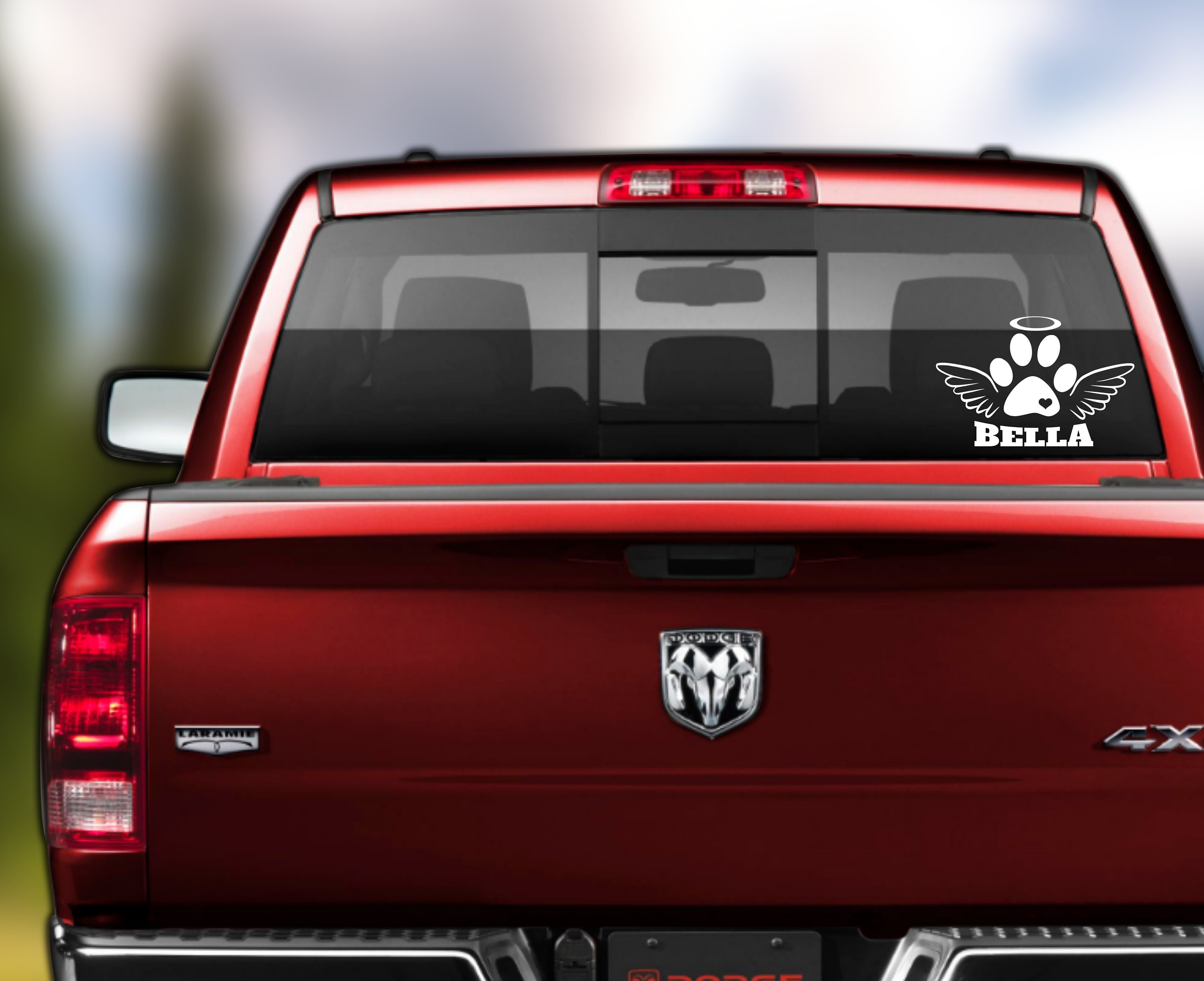 Dog Memorial Vinyl Decal Car Truck Window, Mirror, Trailer, Bumper ...