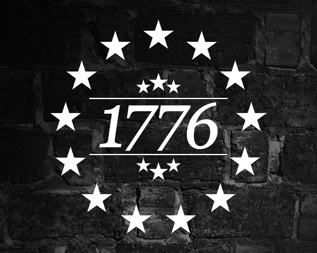 1776 Circle With Stars Vinyl Decal Car Truck Window, Mirror, Trailer ...