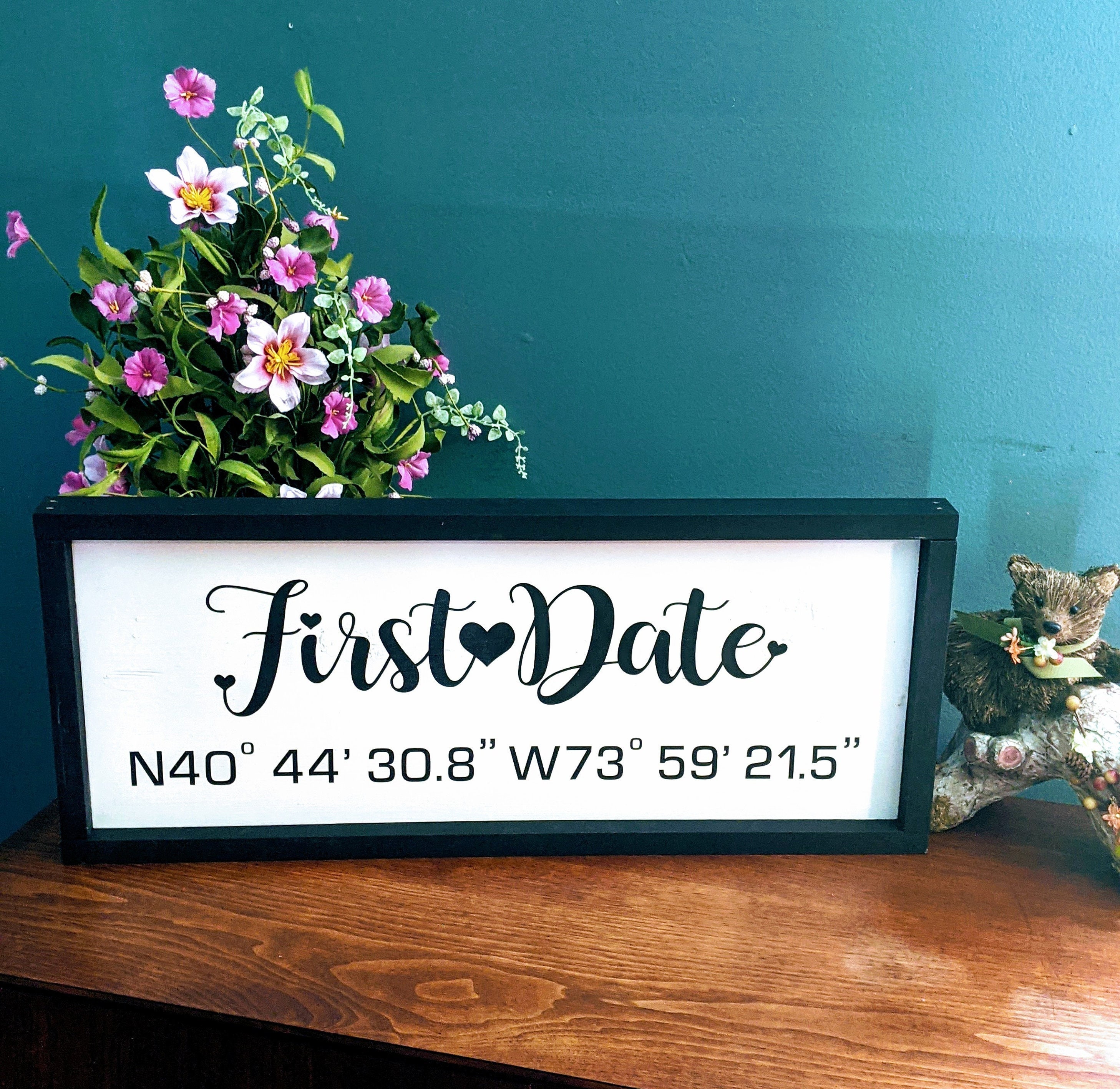 9 X 24 First Date Sign With Coordinates Realtor Closing / - Etsy