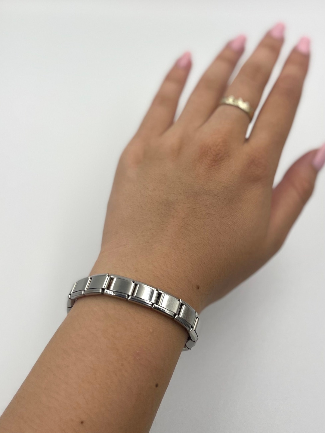 Classic Italian Charm Bracelet Personalised || 9mm Stainless Steel ...