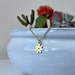 Simple Dainty Mini Gold Daisy Flower Stainless Steel Necklace ...