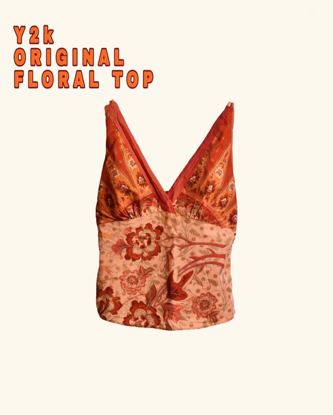 Y2k Original Floral Top - Etsy