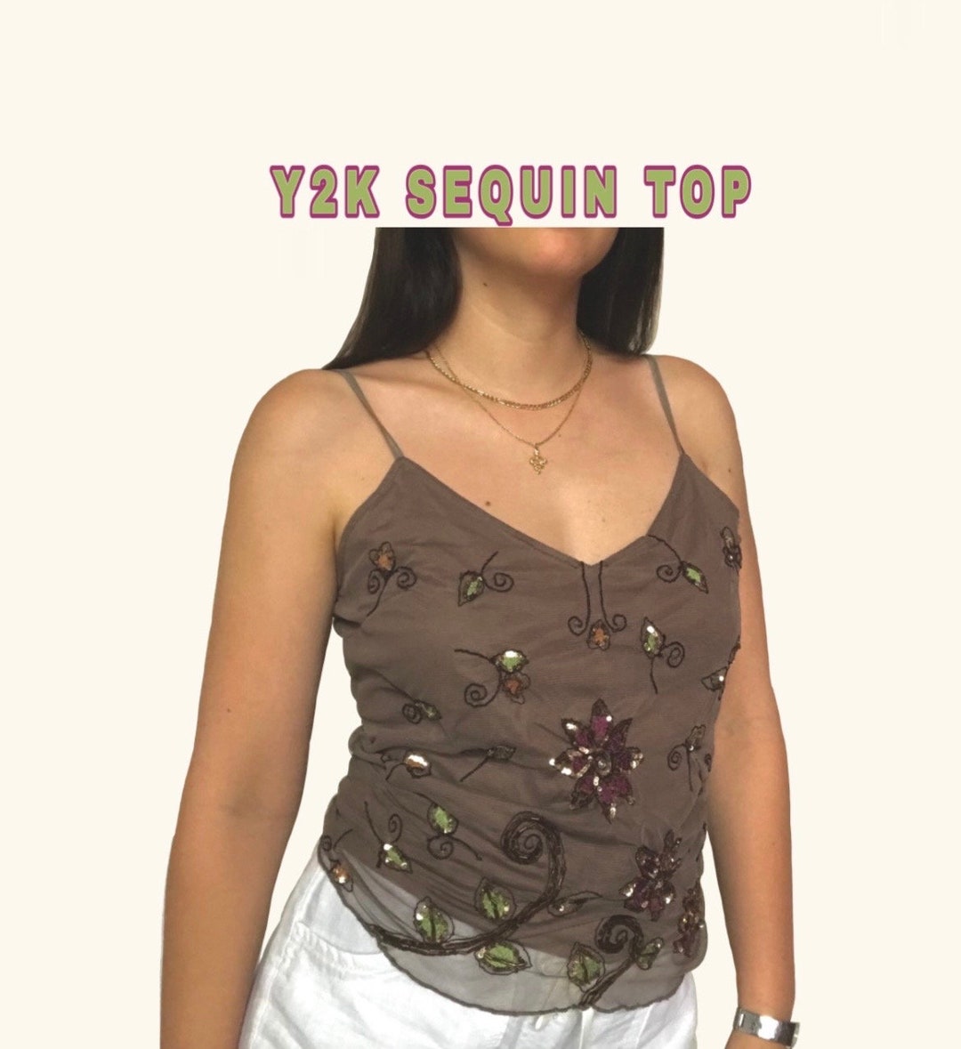 Y2k Sequin Top - Etsy