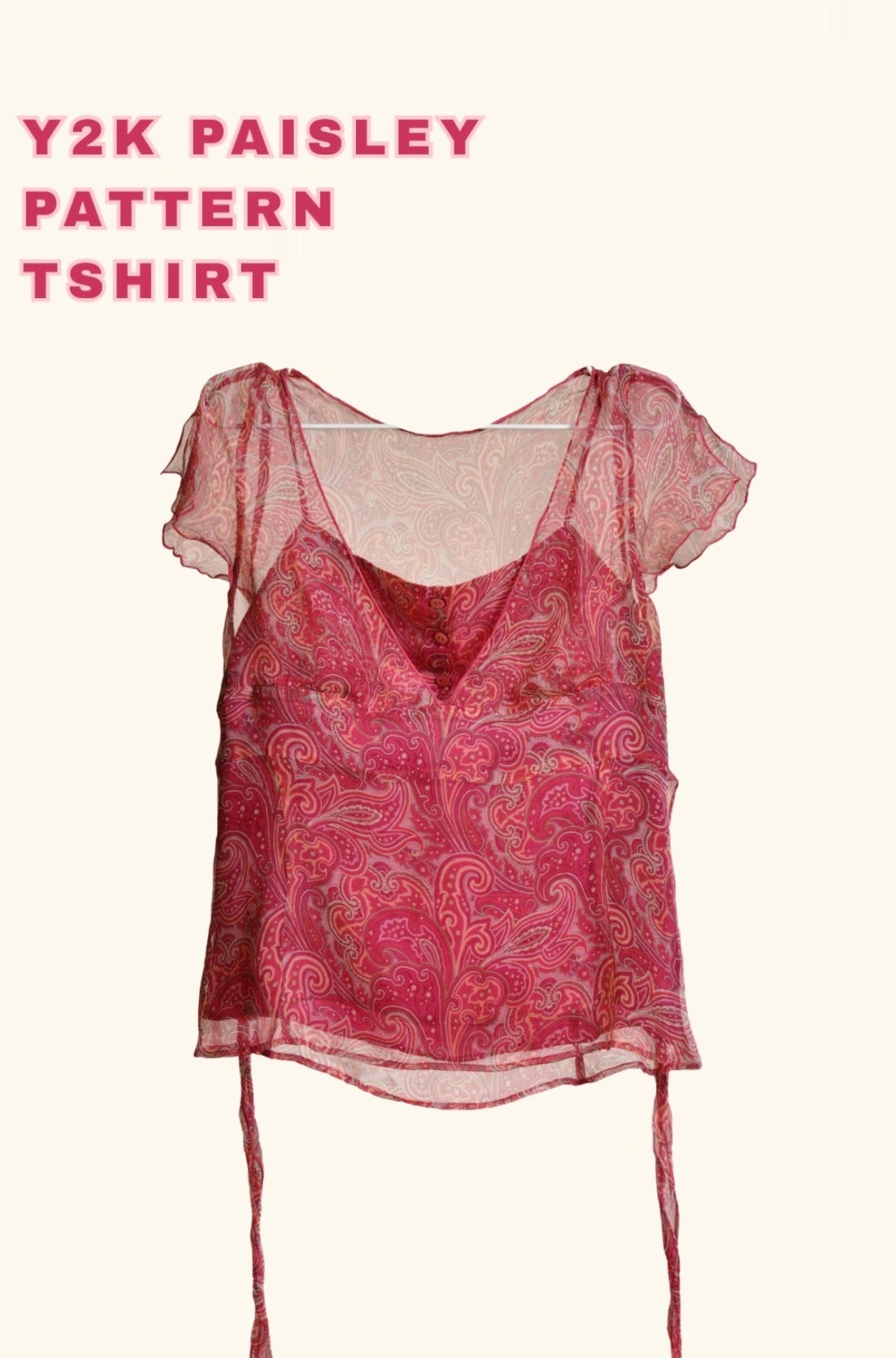 Y2k Paisley Pattern T-shirt - Etsy