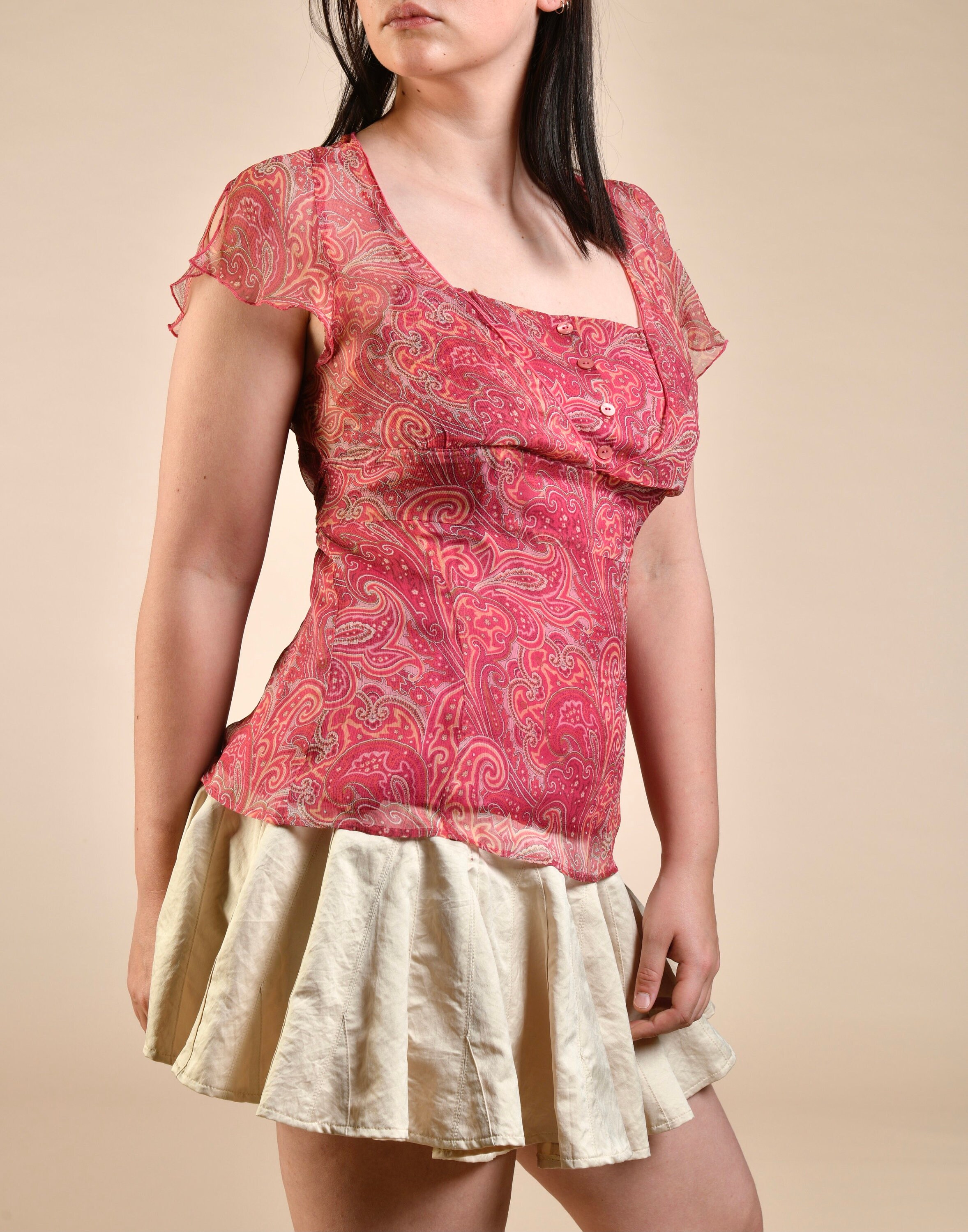 Y2k Paisley Pattern T-shirt - Etsy