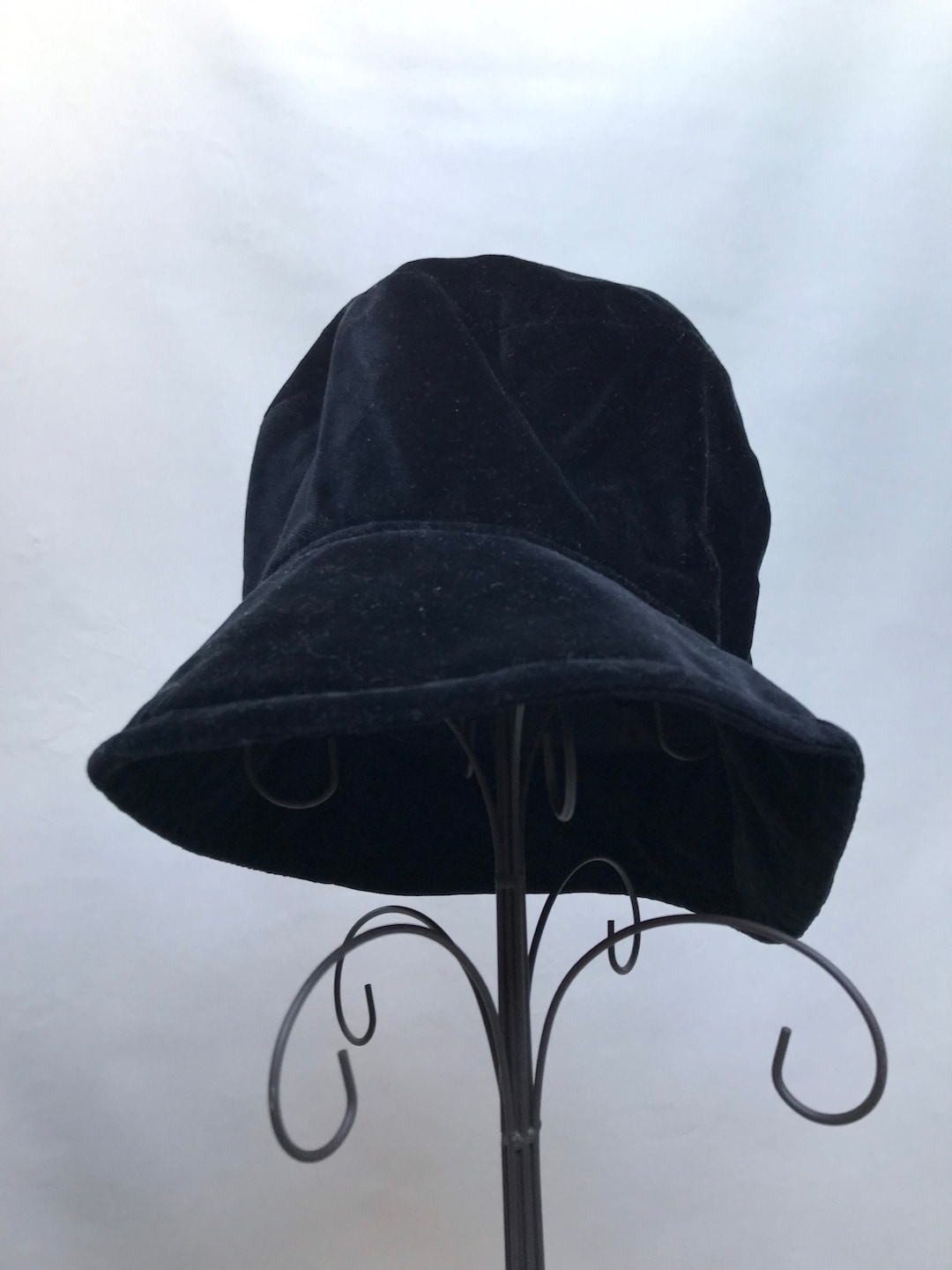 Black Velvet Bucket Hat 9 - Etsy