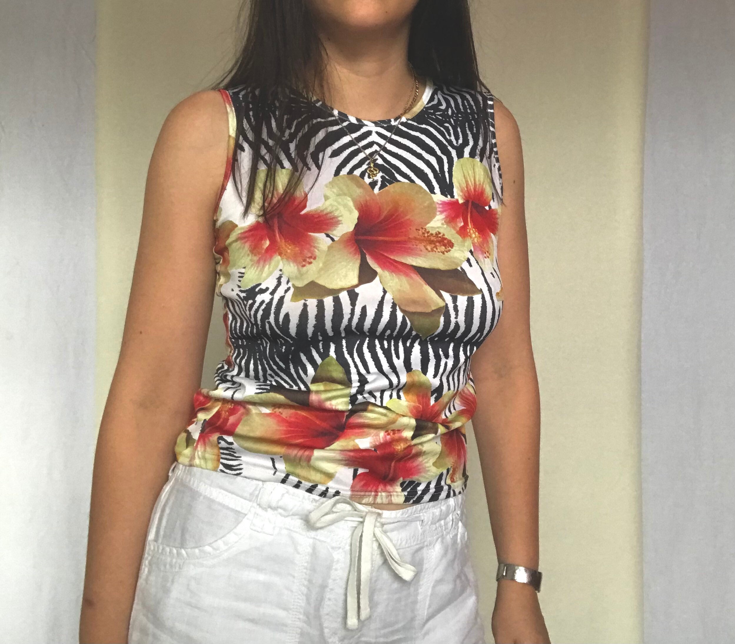 Y2k Zebra Print Tank Top - Etsy