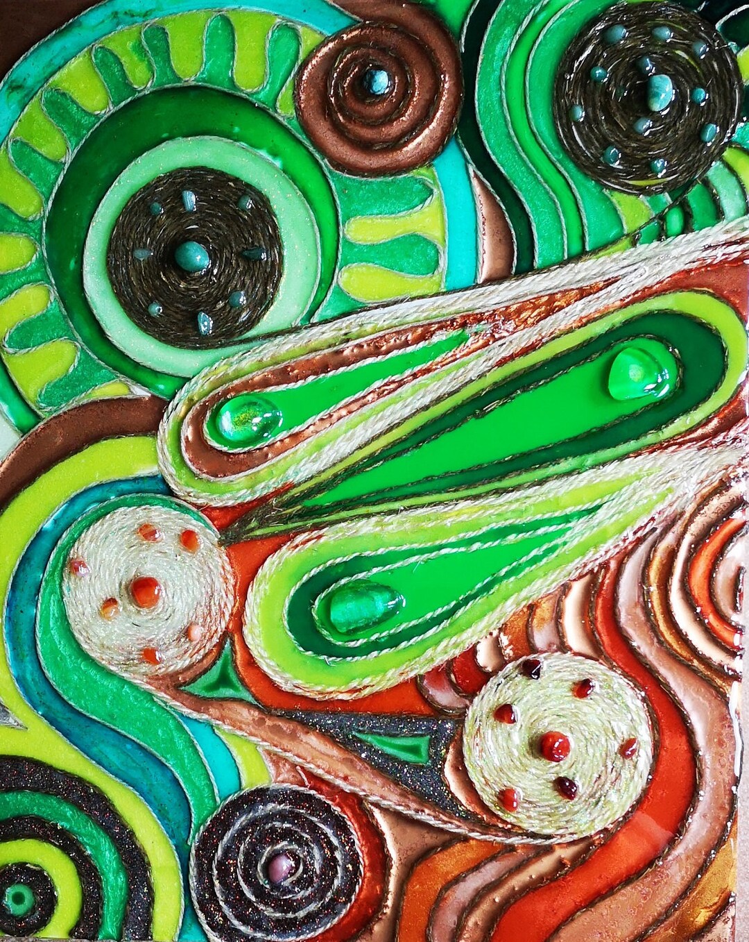 Resin Material Framework. Picture With Rope. Ethnic Framework. Aztec ...