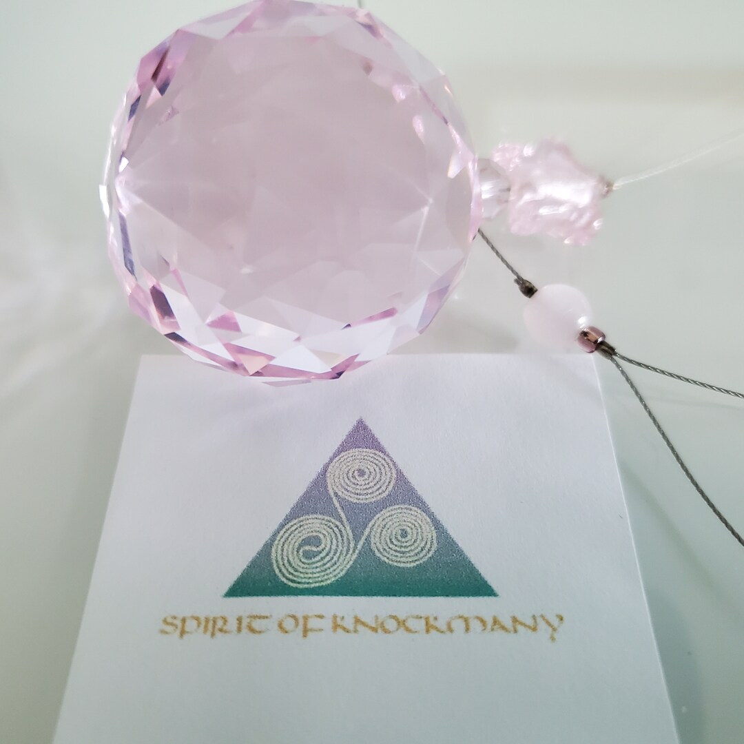 Pink Lead Crystal Sphere, Faceted Feng Shui Hanging, 40mm - Etsy