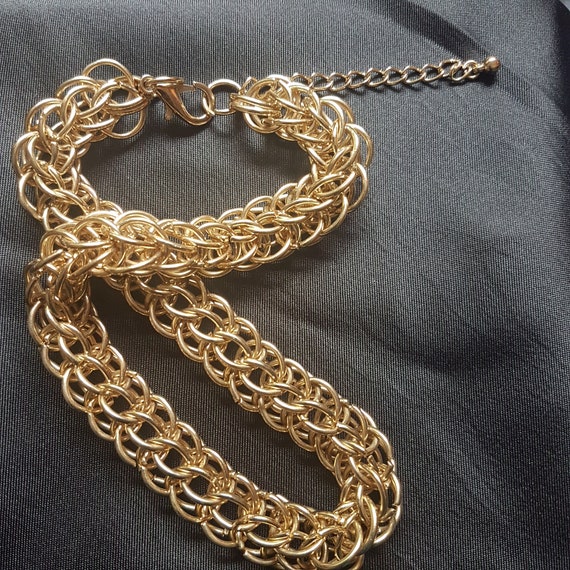 Chunky Maximalist Chain Link Necklace from the 1990's… - Gem