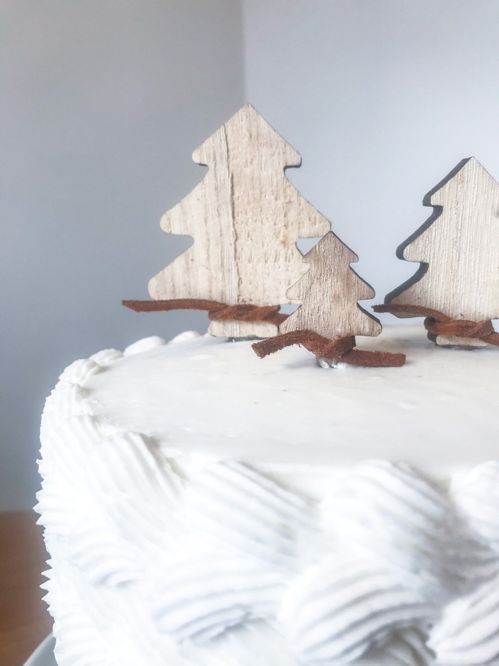 Christmas Tree Cake Topper Set Christmas Cake Topper Wood - Etsy