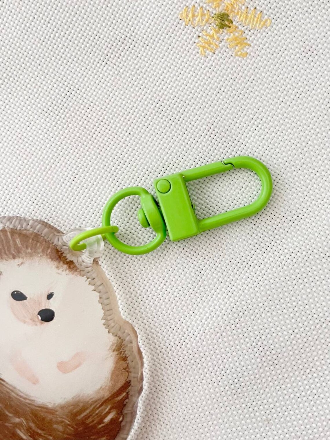 Hedgehog Keychain I Illustrated One Side Epoxy Cute Hedgehog Charm - Etsy