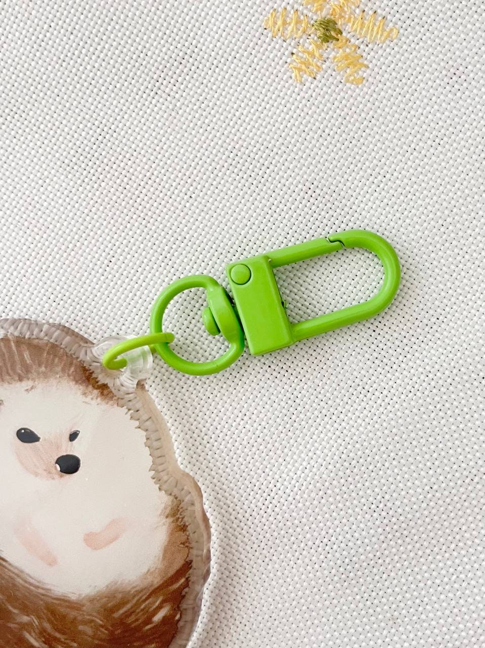 Hedgehog Keychain I Illustrated One Side Epoxy Cute Hedgehog Charm - Etsy