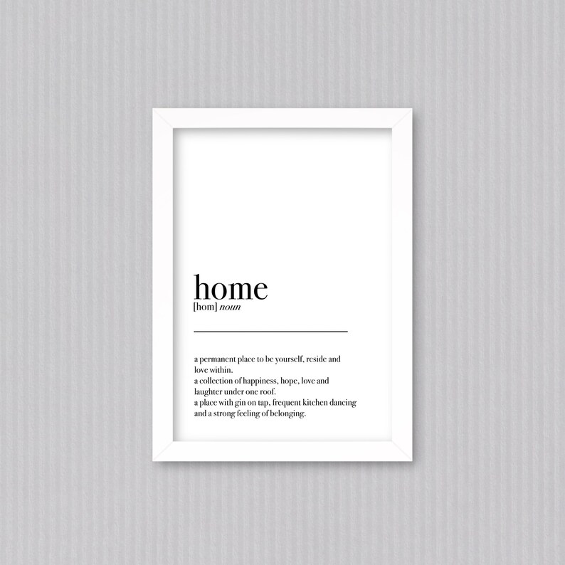 Home Definition DIGITAL DOWNLOAD Print | Dictionary Definition | Prints ...