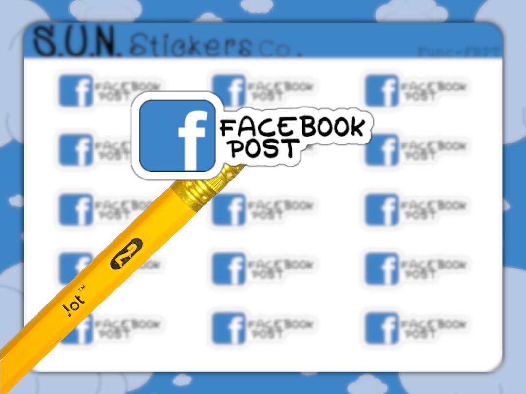 Facebook Post Stickers, Social Media Stickers, Social Media Calendar ...