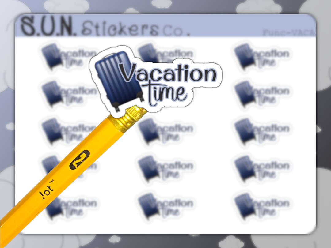 Vacation Time Stickers, Travel Stickers, Planner Stickers, Journal ...