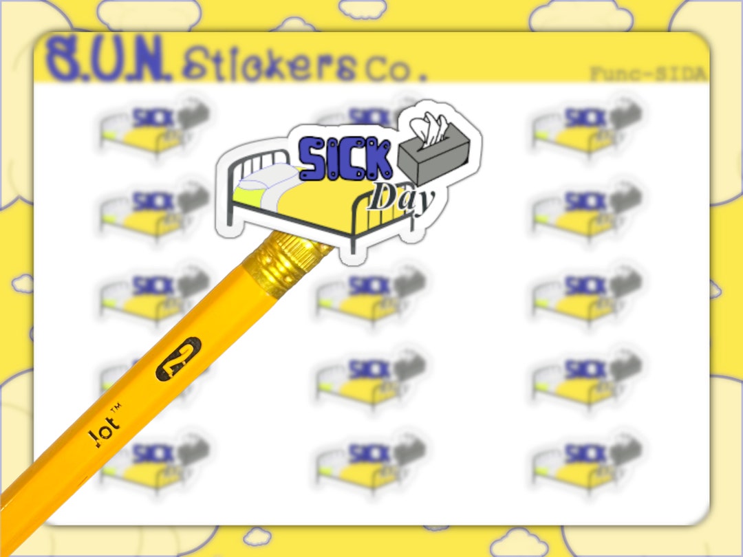 Sick Day Stickers, Planner Stickers, Journal Stickers, Functional ...