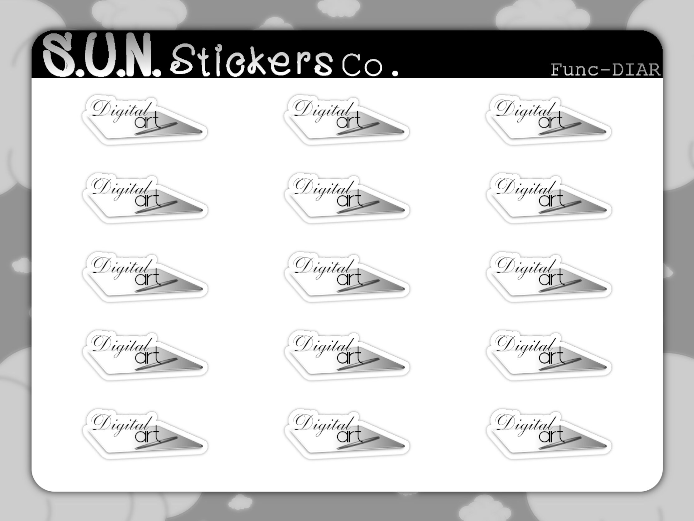 Digital Art Stickers, Digital Drawing Stickers, Artist Stickers ...