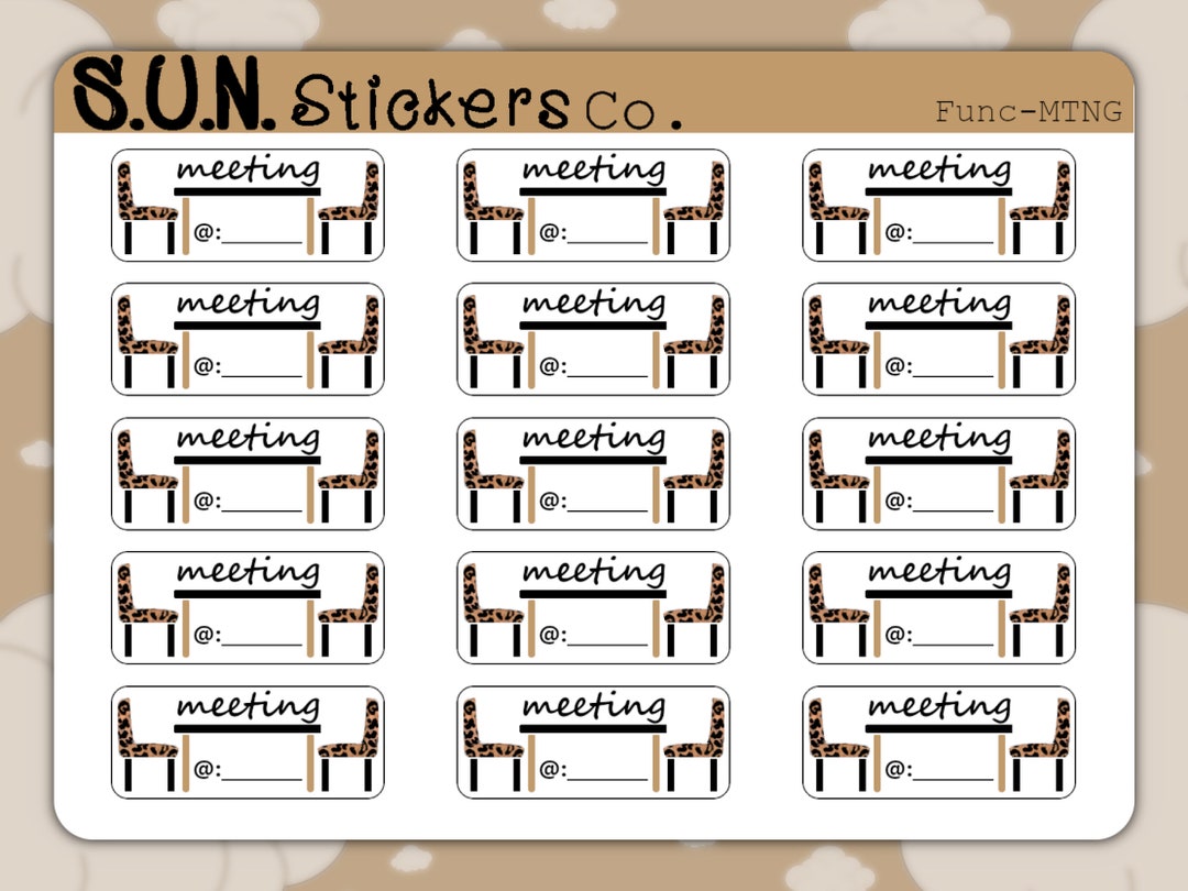 Meeting Stickers, Planner Stickers, Journal Stickers, Bullet Journal ...