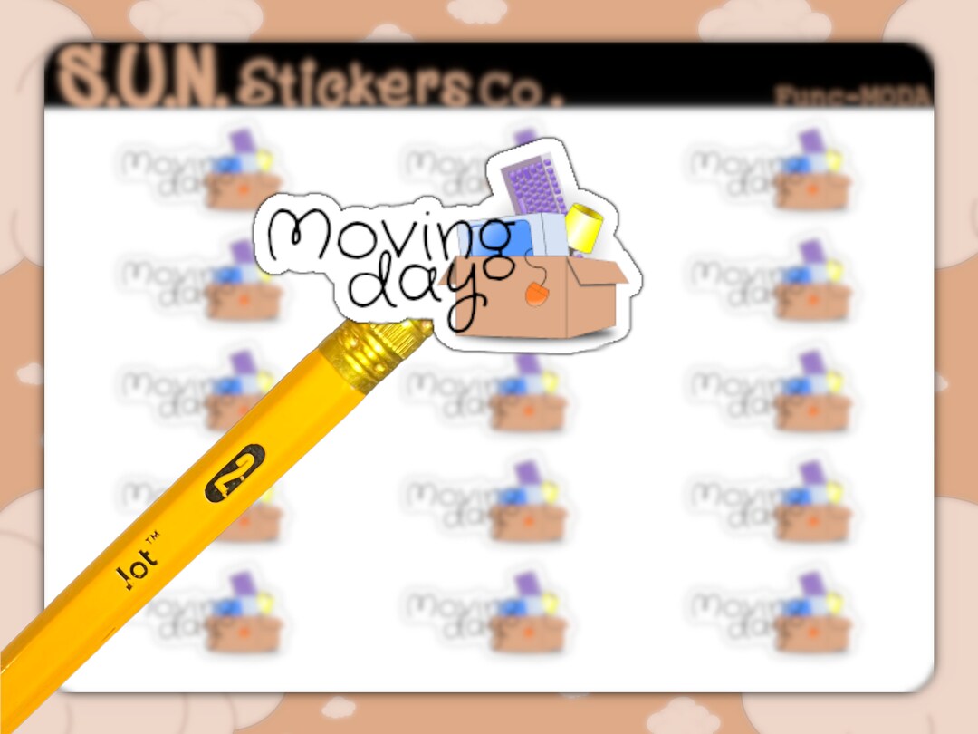Moving Day Stickers, Moving Stickers, Planner Stickers, Journal ...