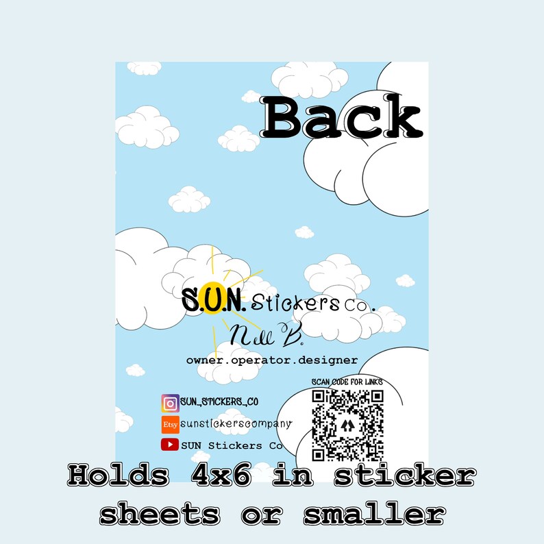 4x6 Sticker Album Reusable Sticker Storage Double Sided - Etsy